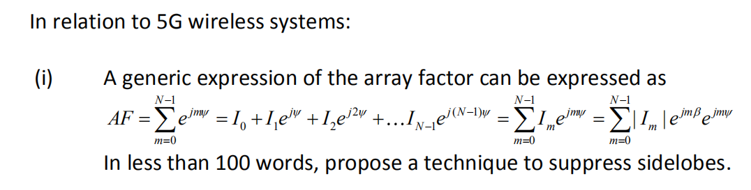 Solved In relation to 5G wireless systems: (i) A generic | Chegg.com