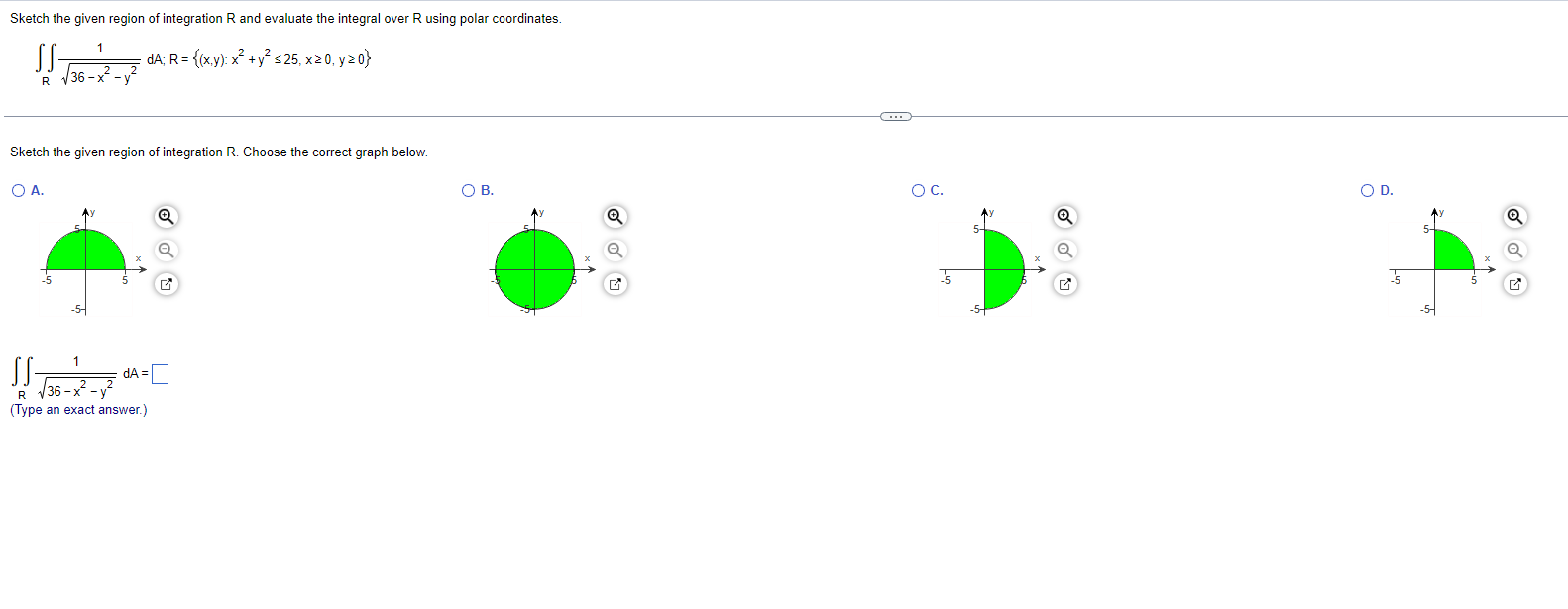 Solved Sketch the given region of integration R and evaluate | Chegg.com