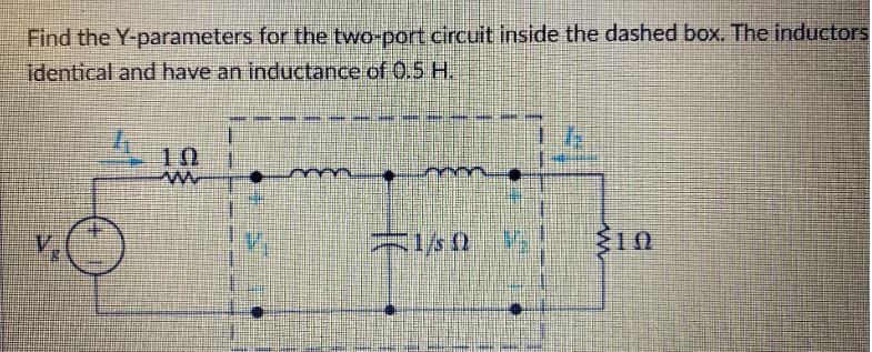 Solved Find the Y-parameters for the two-port circuit inside | Chegg.com