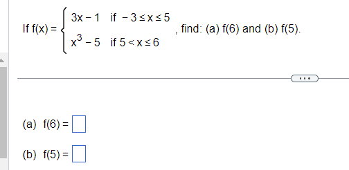Solved If f(x)={3x−1x3−5 if −3≤x≤5 if 5 | Chegg.com