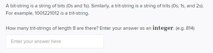 Solved A bit-string is a string of bits (Os and 1s). | Chegg.com