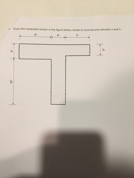Solved Given the composite section in the figure below, | Chegg.com