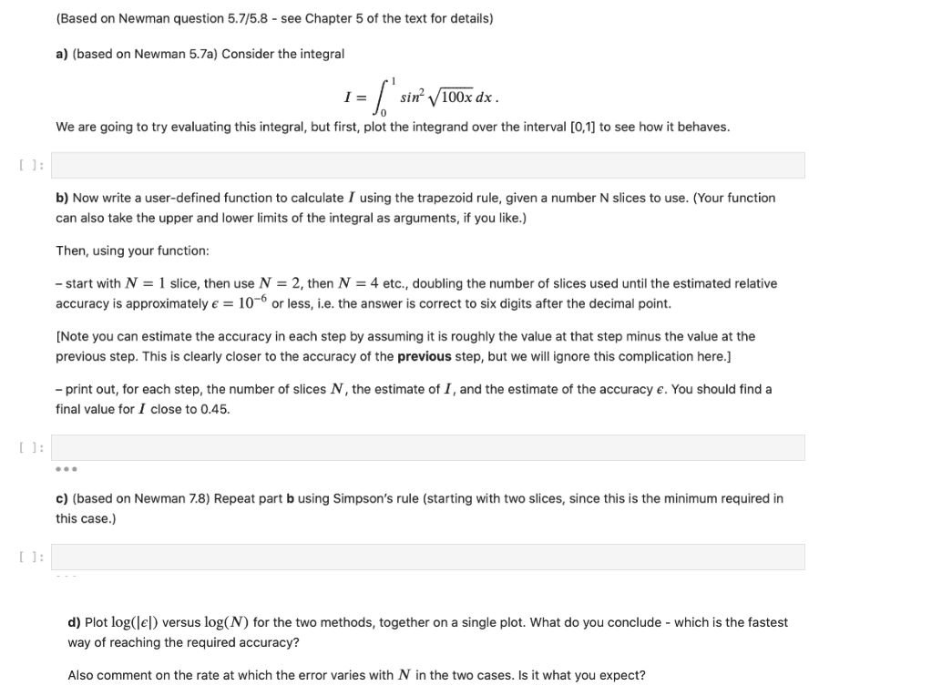 (Based on Newman question 5.7/5.8 - see Chapter 5 of | Chegg.com
