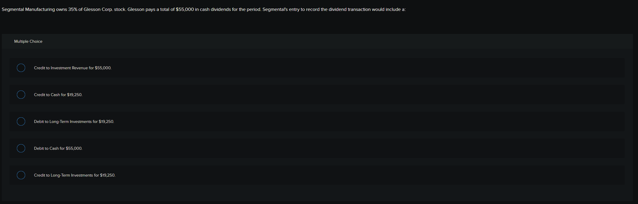 Solved Segmental Manufacturing owns 35% of Glesson Corp. | Chegg.com