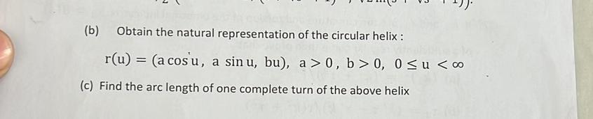 Solved (b) Obtain the natural representation of the circular | Chegg.com
