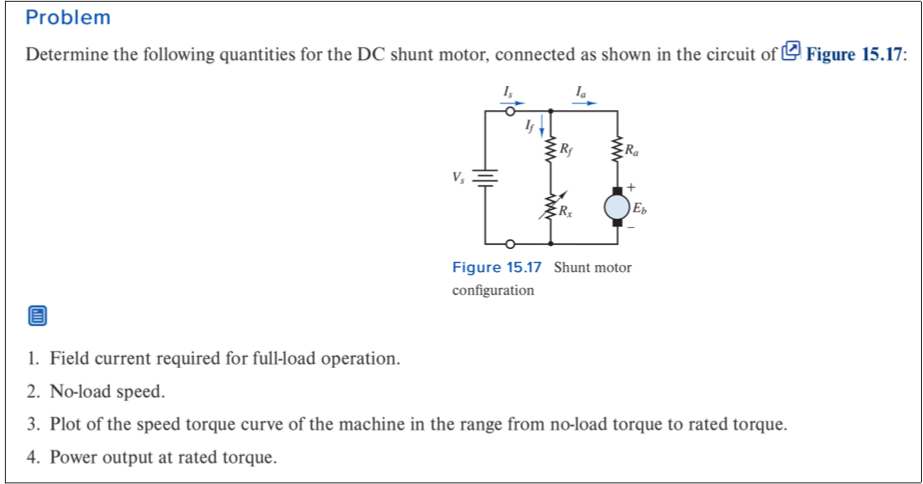 Solved Problem Determine the following quantities for the DC | Chegg.com