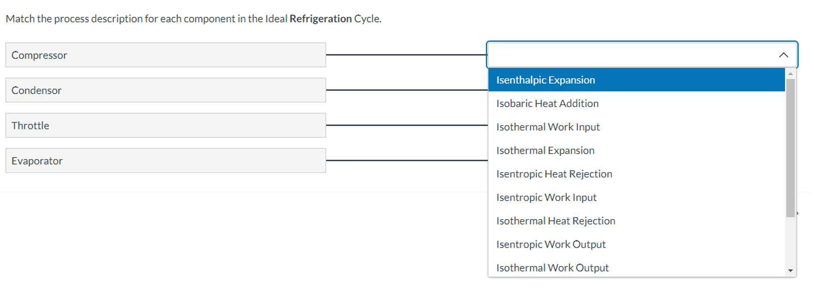 Solved Matrh the nrorese deerrintion for aarh romnnnent in | Chegg.com