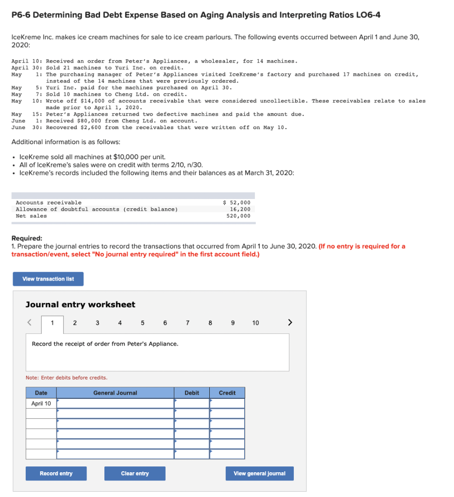 Solved P6-3 Understanding the Statement of Earnings Based on | Chegg.com