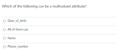 Solved Which of the following can be a multivalued | Chegg.com