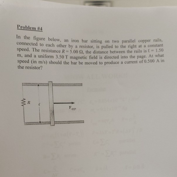 Solved Problem #4 In the figure below, an iron bar sitting | Chegg.com