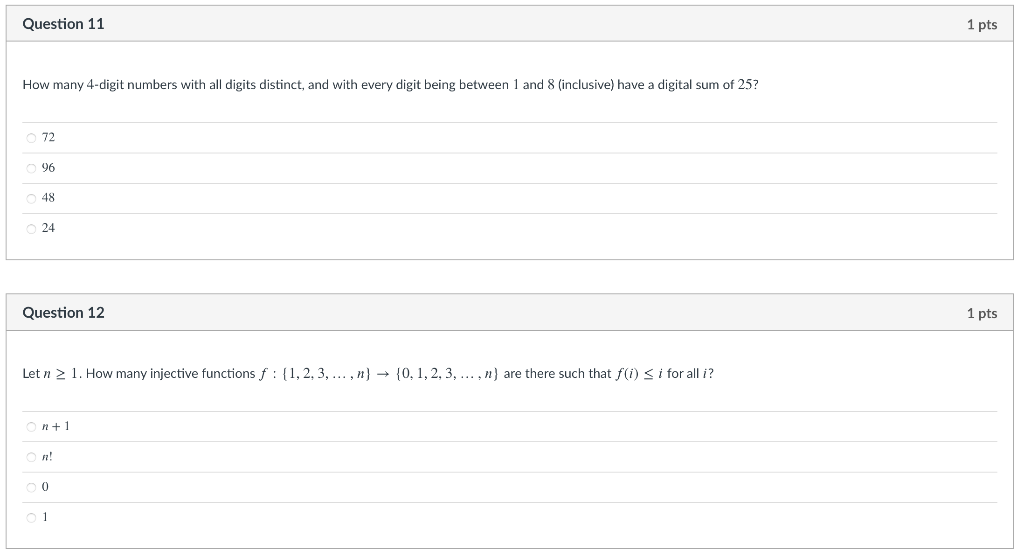 Solved Question 11 1 pts How many 4-digit numbers with all | Chegg.com