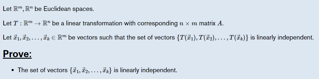 Solved Let Rm,Rn be Euclidean spaces. Let T:Rm→Rn be a | Chegg.com