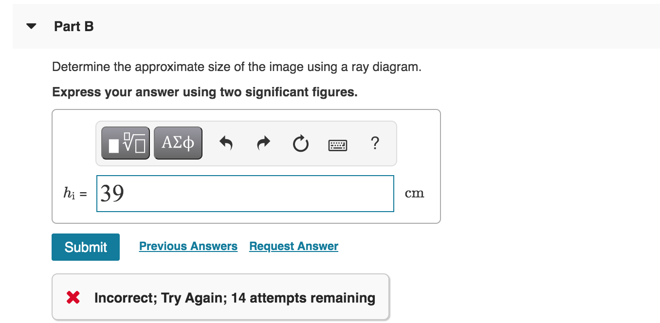 Solved II Review An object with a height of 35 cm is placed | Chegg.com