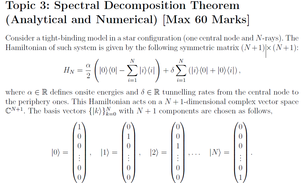 Solved Topic 3: Spectral Decomposition Theorem (Analytical | Chegg.com