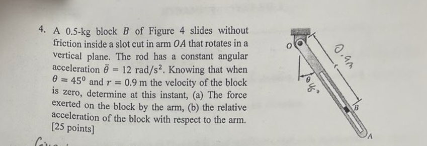 Solved A 0.5-kg ﻿block B ﻿of Figure 4 ﻿slides | Chegg.com