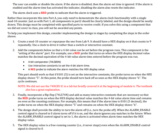 Solved In this part of your final project, you demonstrate | Chegg.com