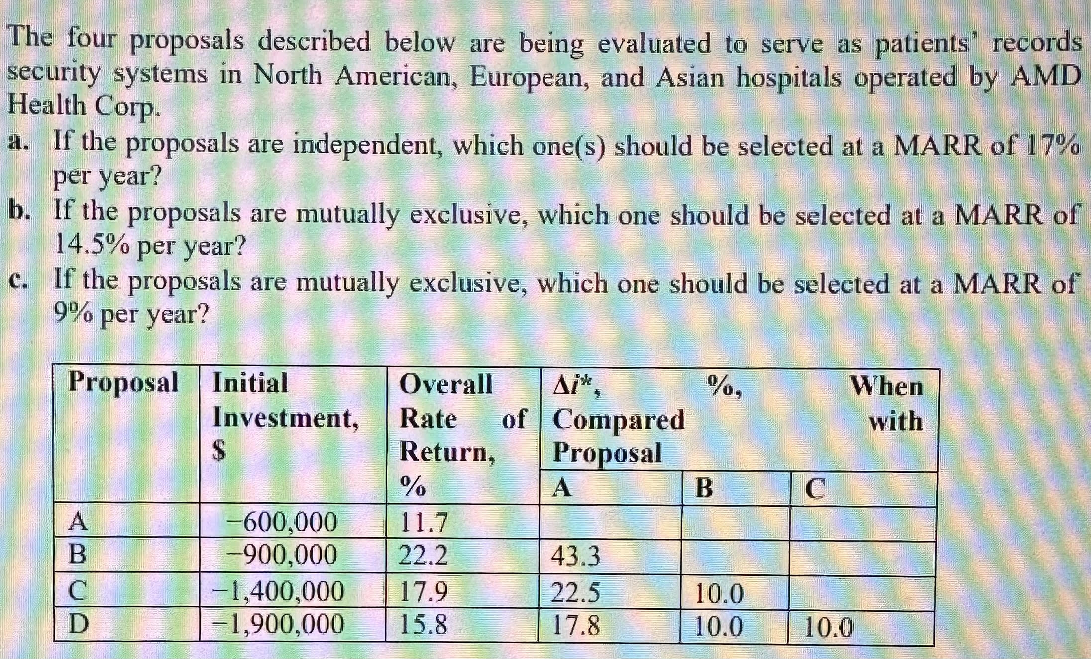 Solved Please answer the questions and fill out the table. | Chegg.com
