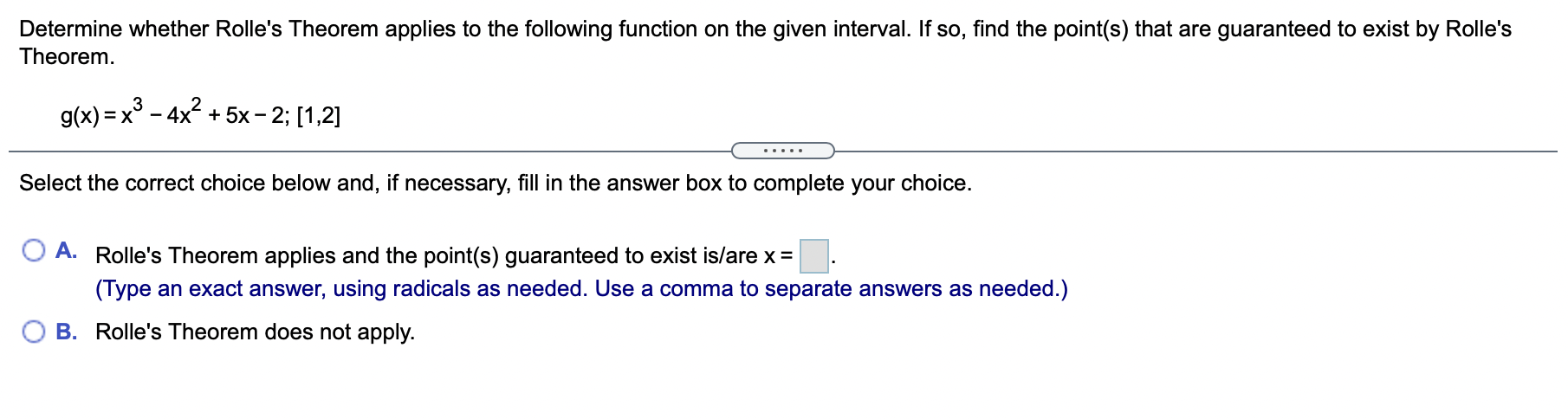 Solved Determine Whether Rolles Theorem Applies To The