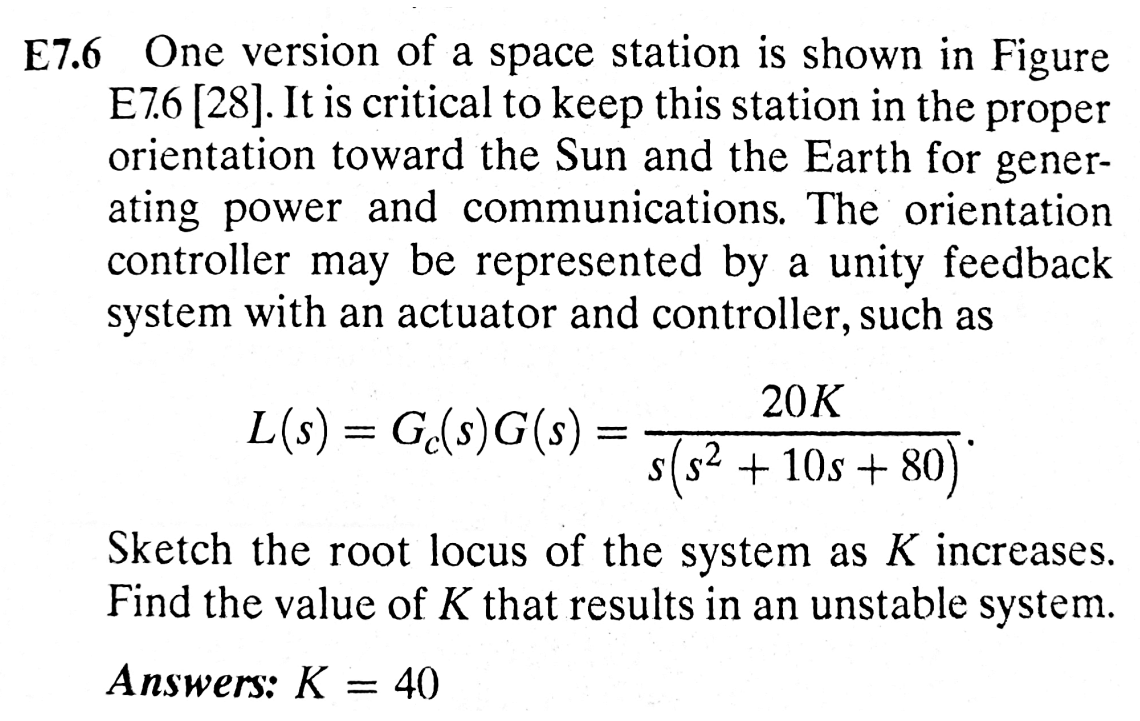 Solved E7.6 One version of a space station is shown in | Chegg.com