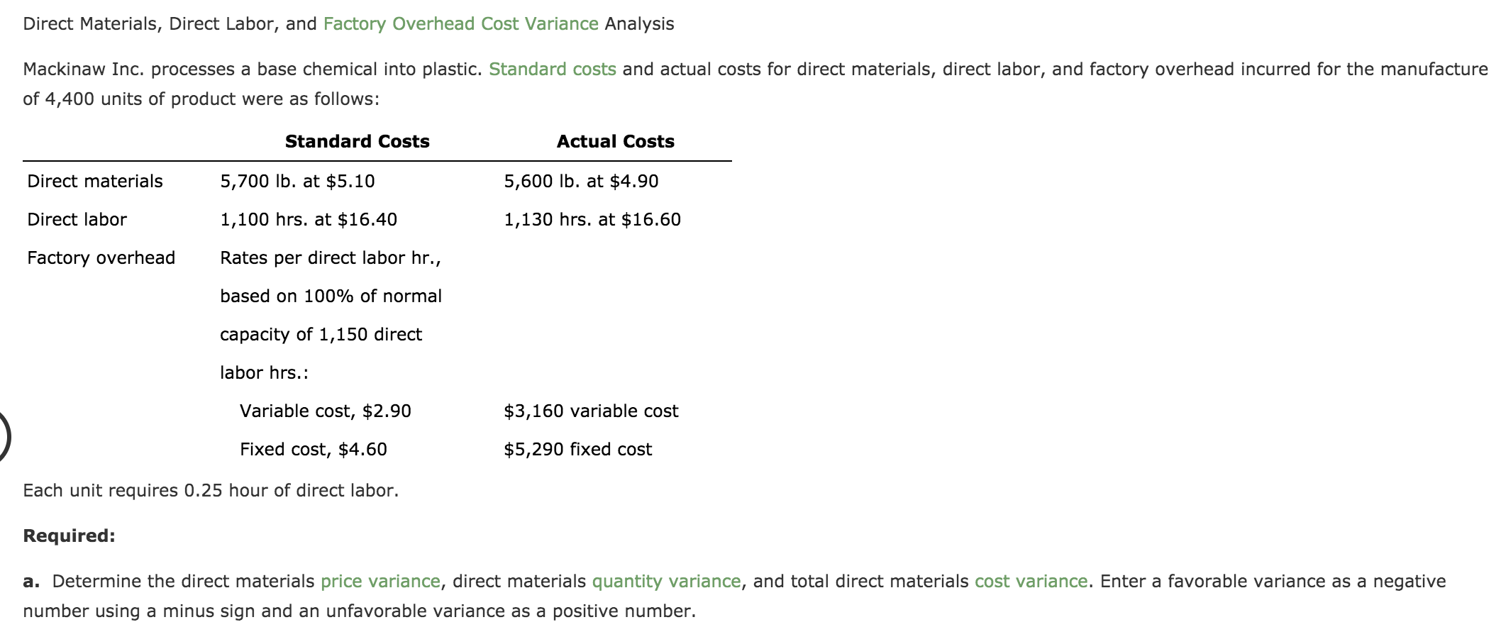 Solved Direct Materials, Direct Labor, and Factory Overhead | Chegg.com