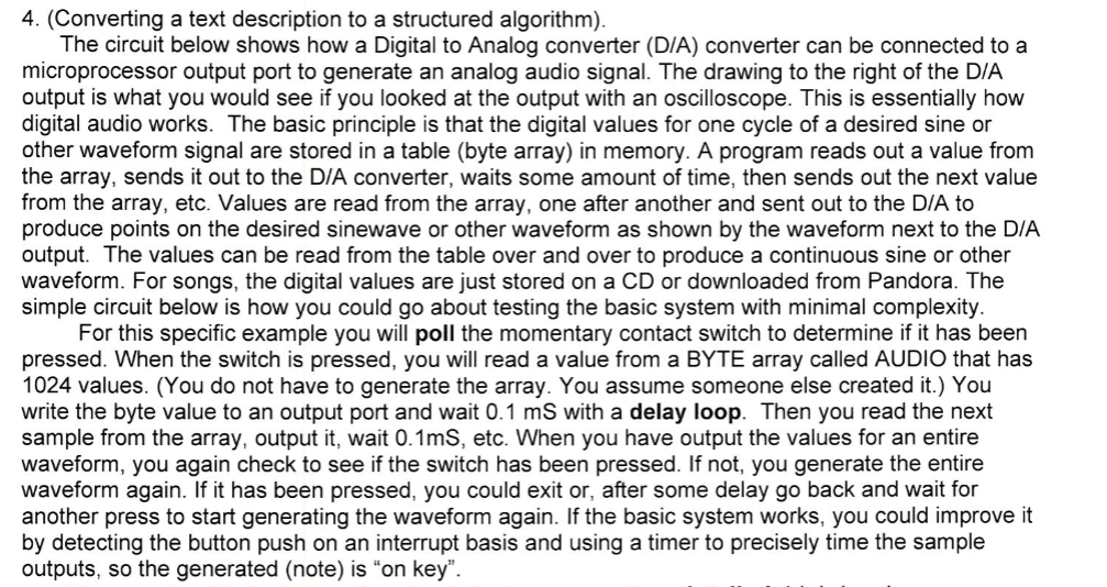 Solved 4. (Converting a text description to a structured | Chegg.com