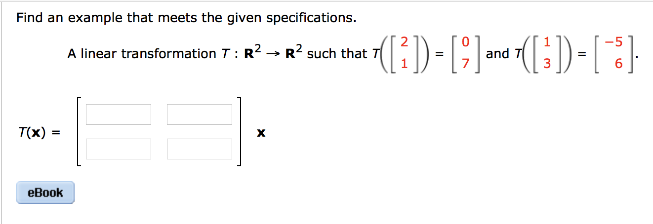 Solved Find an example that meets the given specifications. | Chegg.com