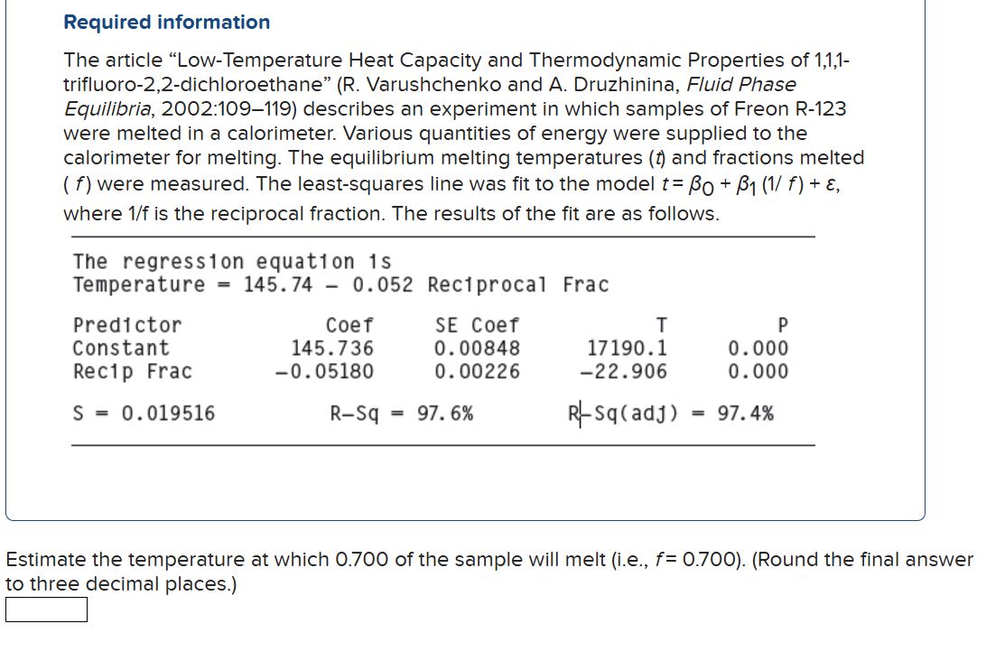 Solved The article “Low-Temperature Heat Capacity and | Chegg.com