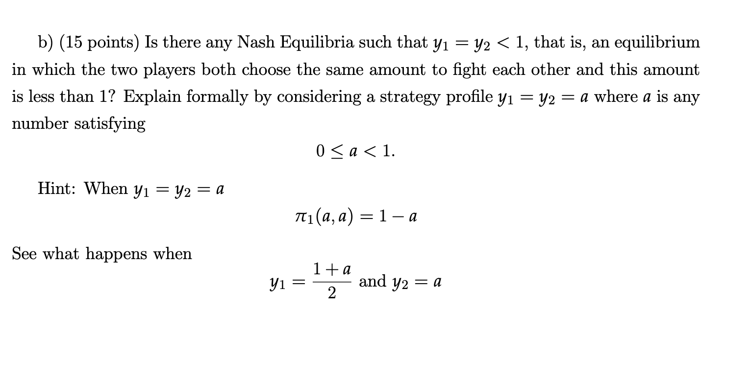 Nash Equilibrium Equation