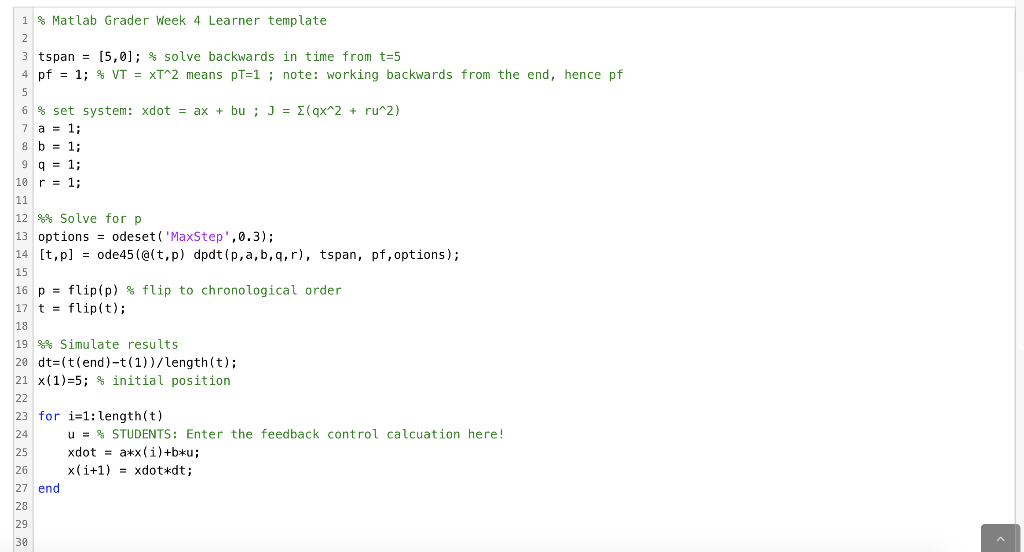 Continuous-time control of a linear system O | Chegg.com