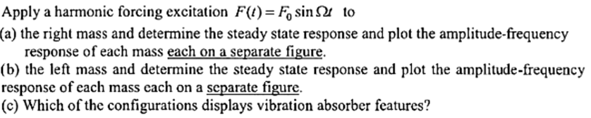 Solved Please use a MATLAB script. Apply a harmonic forcing | Chegg.com