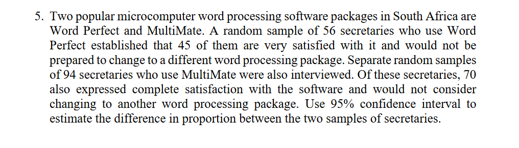 Solved Two popular microcomputer word processing software | Chegg.com