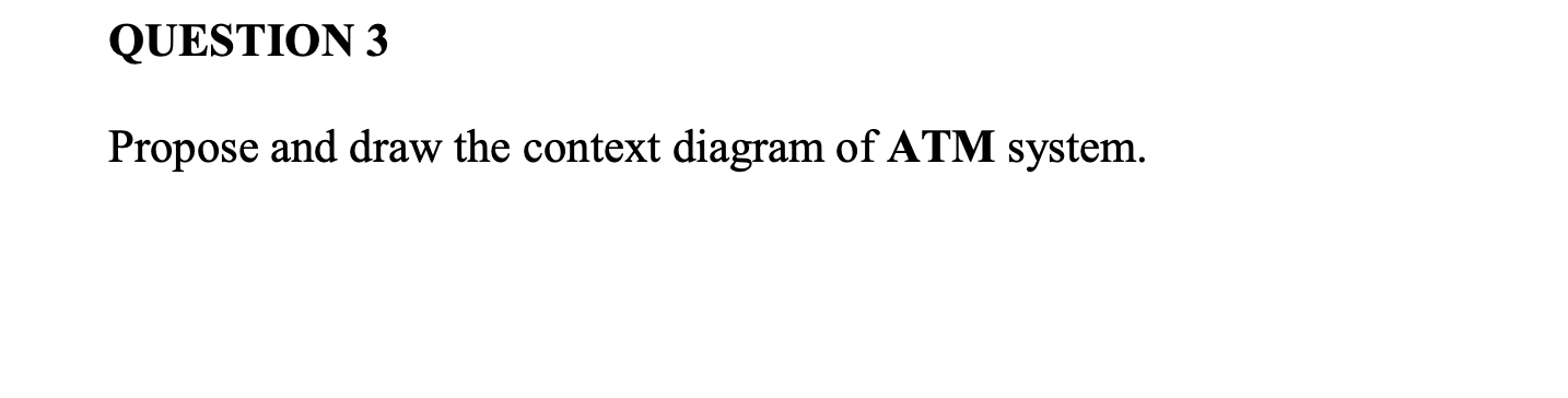 Solved QUESTION 3 Propose and draw the context diagram of | Chegg.com