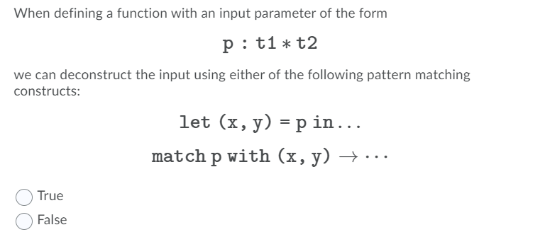 Solved When defining a function with an input parameter of | Chegg.com