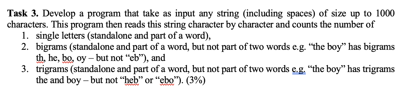 Solved Task 3 Develop A Program That Take As Input Any