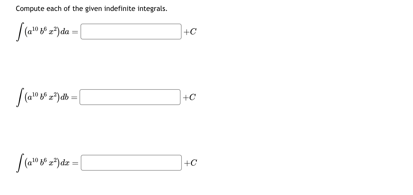 Solved Compute each of the given indefinite | Chegg.com