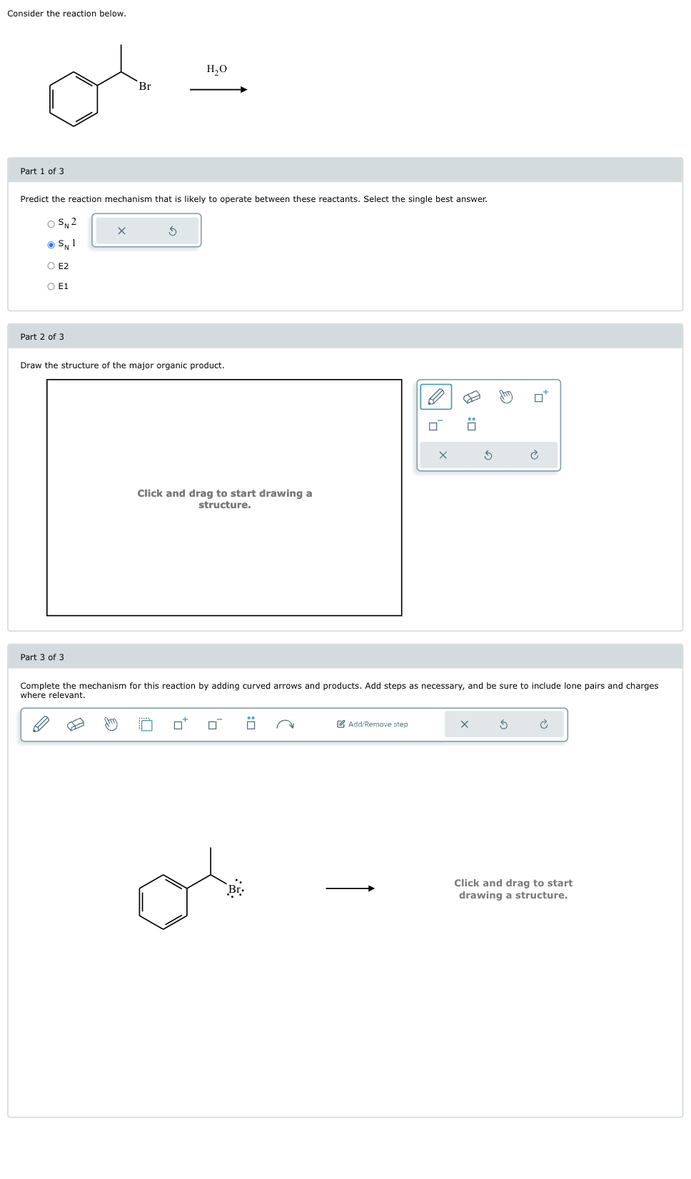 Solved Consider the reaction below.Part 1 ﻿of 3Predict the | Chegg.com