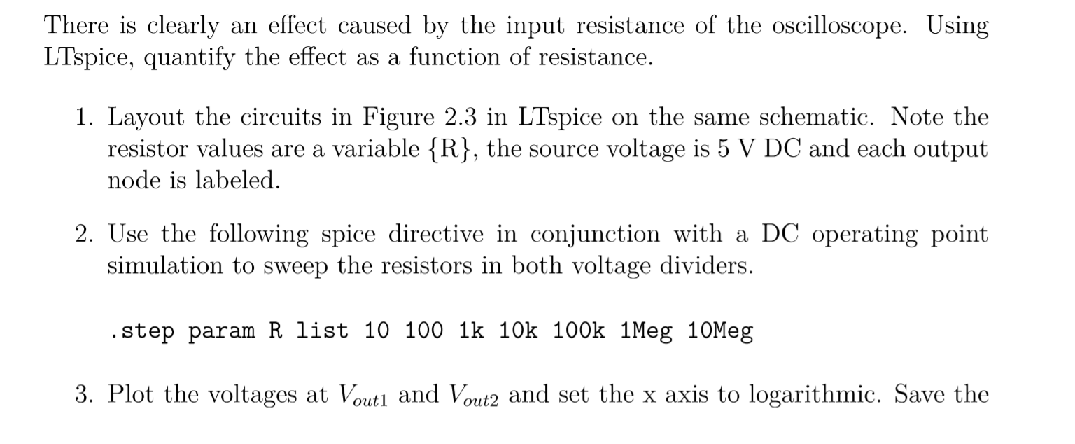 Solved Hello, this is my first assignment with LTspice I | Chegg.com