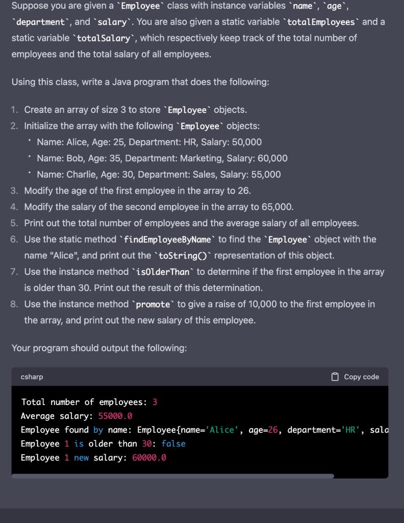 Solved 'department', and 'salary'. You are also given a | Chegg.com