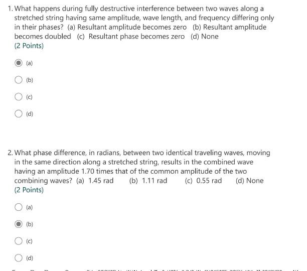 Solved 1. What happens during fully destructive interference | Chegg.com