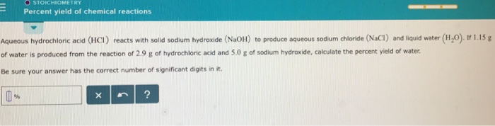 Solved Aqueous hydrochloric acid (HCI) reacts with solid | Chegg.com