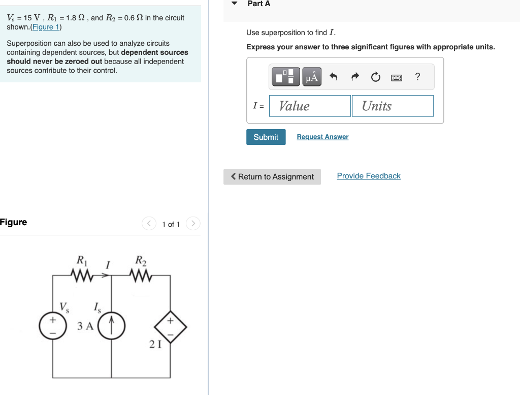 Solved Vs=15 V,R1=1.8Ω, and R2=0.6Ω in the circuit | Chegg.com