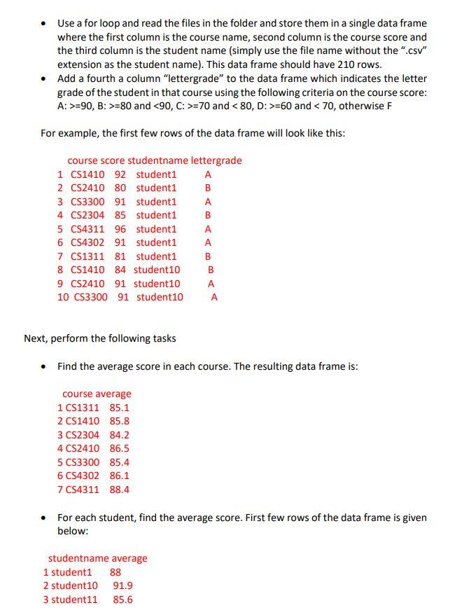 Q3. You are given 30 student files inside the folder | Chegg.com