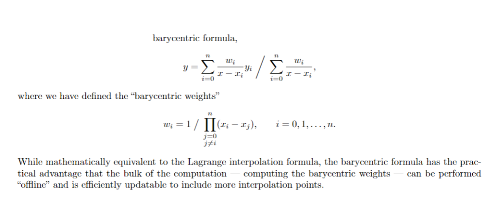 barycentric formula, TL 7 i-0 where we have defined | Chegg.com
