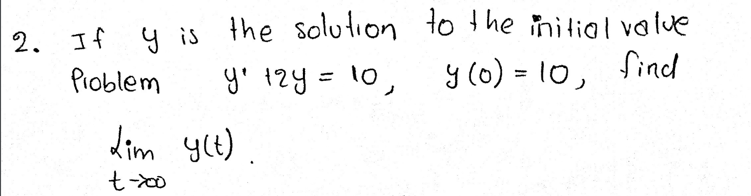 Solved If y is the solution to the initial value problem y' | Chegg.com