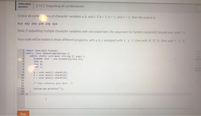 Solved Challenge Activity Acrw 2 142 Outputting All