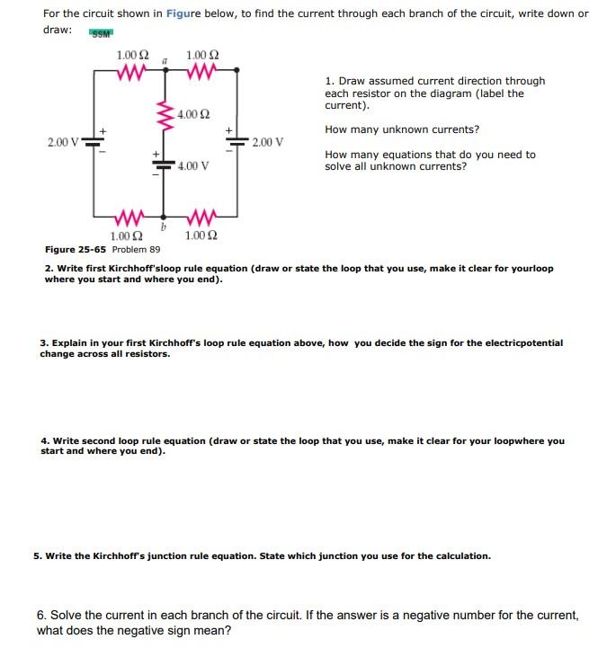 Solved For the circuit shown in Figure below, to find the | Chegg.com