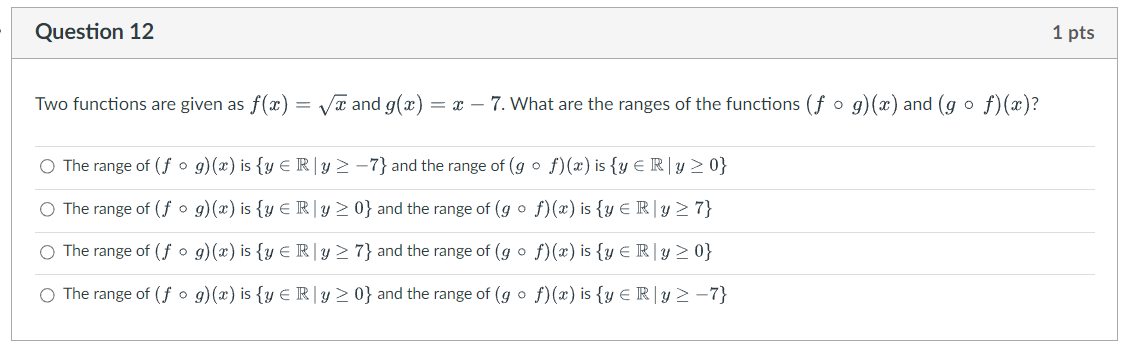 Solved Two functions are given as f(x)=x and g(x)=x−7. What | Chegg.com