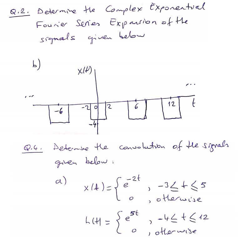 Solved Q.2. Determine the Complex Exponential Fourier Series | Chegg.com
