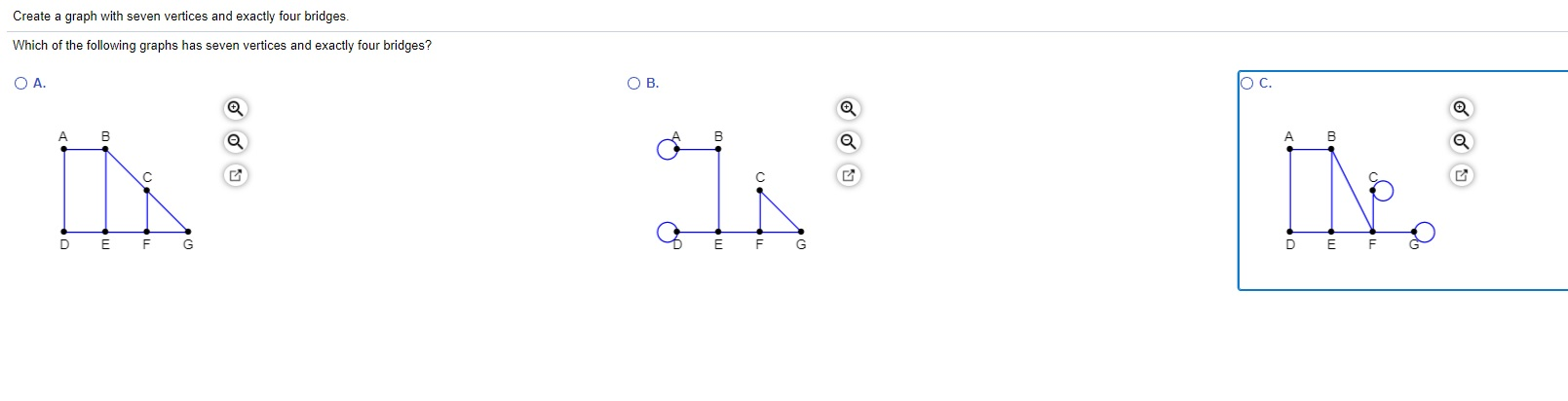 Solved Create a graph with seven vertices and exactly four | Chegg.com
