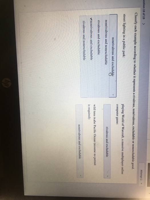 Solved classify each example according to whether it | Chegg.com